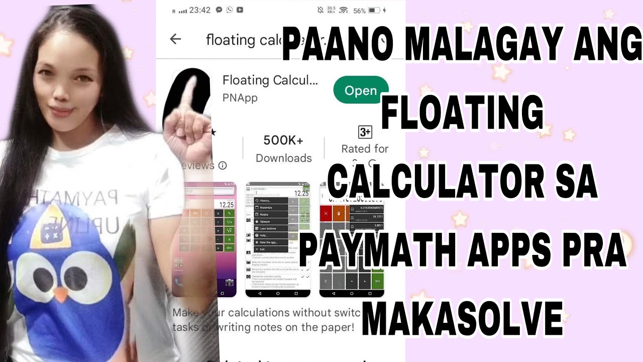 PAANO MALAGAY ANG FLOATING CALCULATOR SA PAYMATH PARA MAKASLOVE #PAYMATH #RECHELL DAYOLA VLOG ...