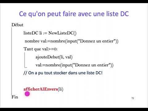[ALGO1] Chap. 6 Listes doublement chaînées (circulaires) - Part. 4 ...