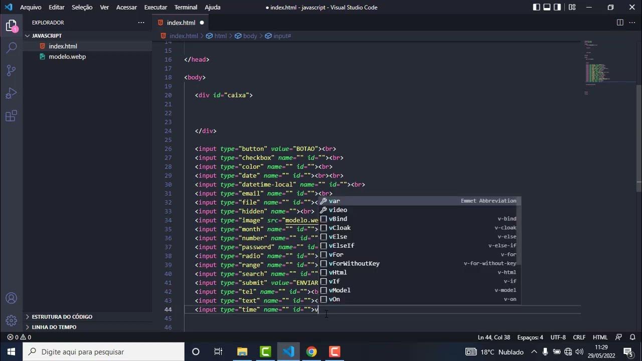 Todos os Tipos de INPUT do HTML e suas FUNÇÕES - YouTube