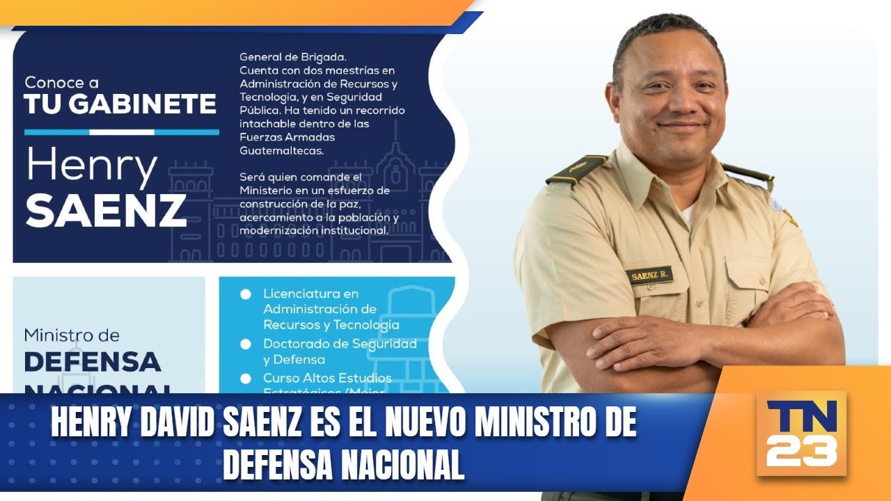 Henry David Saenz es el nuevo ministro de Defensa Nacional - YouTube