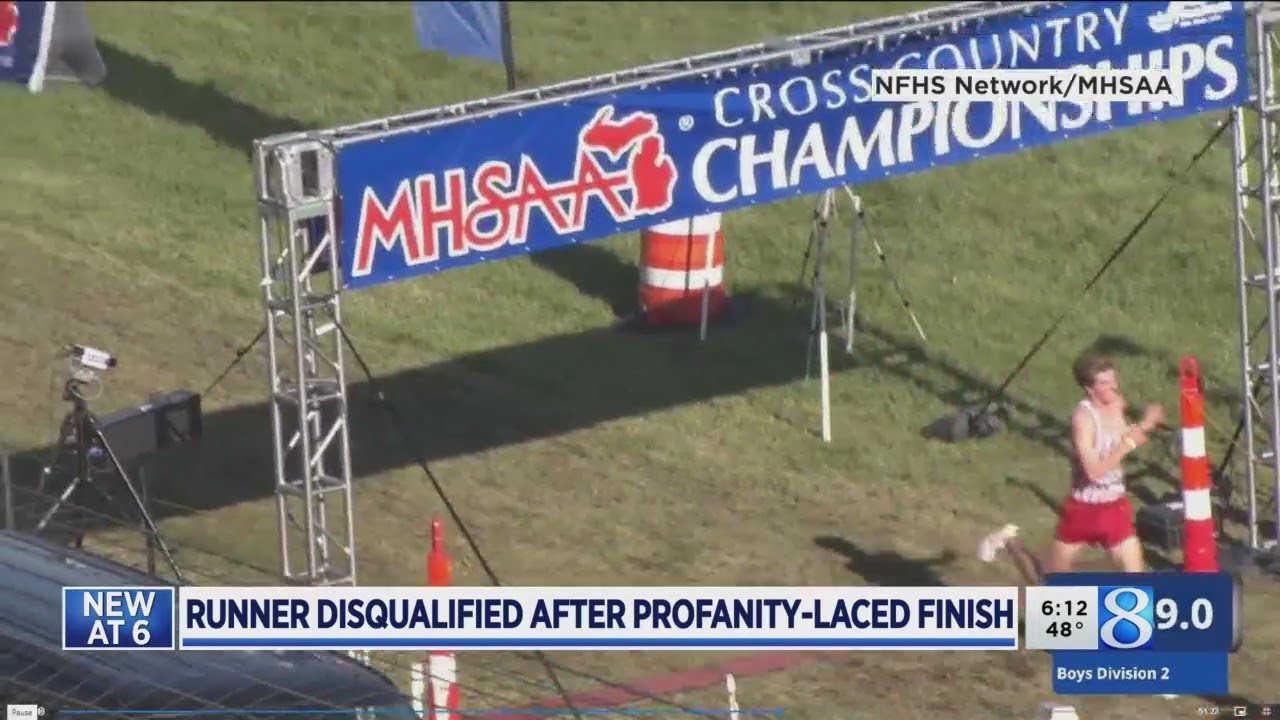 Parchment runner DQ’d for profanity was ‘overcome with emotions’ - YouTube