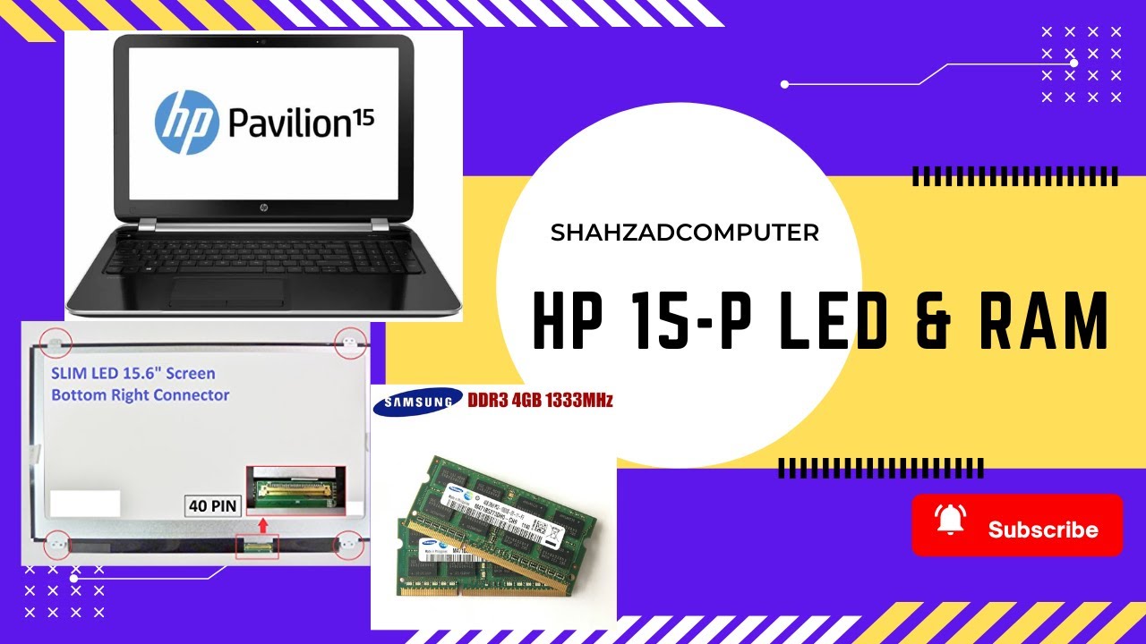 How To Upgrade / Install RAM and LED screen in HP Notebook 15 series ...