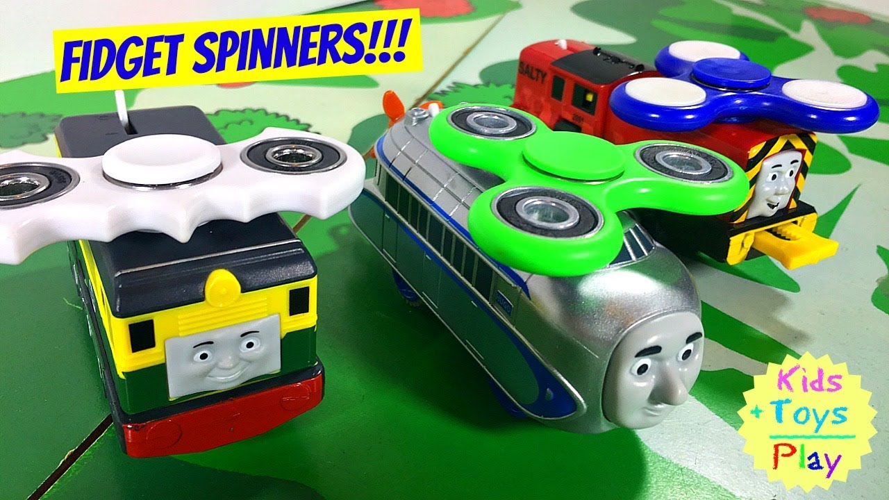 Fidget Spinners for Kids | Fidget Spinner Tricks vs Thomas the tank ...