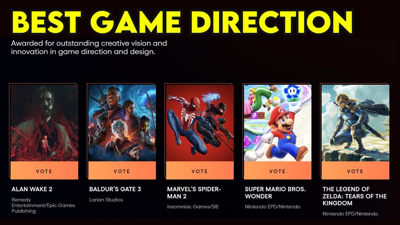 Best Game Direction 2023 Game Awards - YouTube