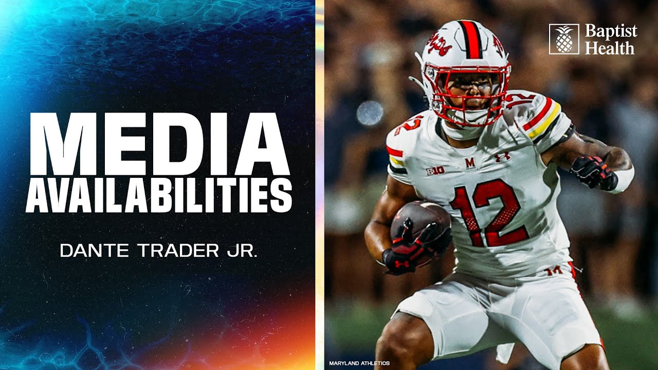 Dante Trader Jr. meets with the media | Miami Dolphins - YouTube