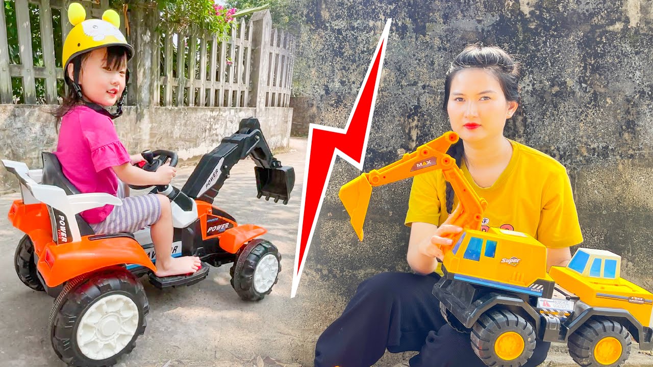 Changcady và cuộc thi máy xúc khổng lồ, Cam Cam dùng máy xúc lấy rau ...