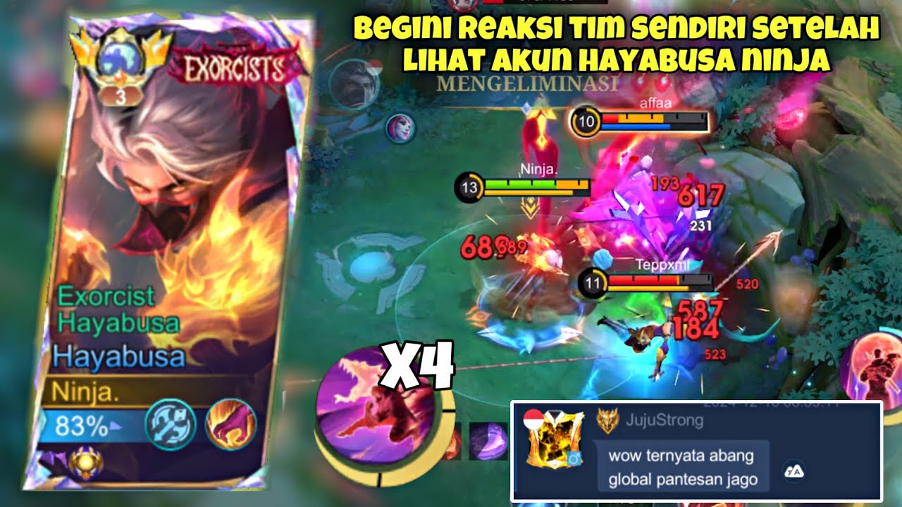 BEGINI REAKSI TIM SENDIRI SETELAH LIHAT AKUN HAYABUSA NINJA!! HARD GAME ...