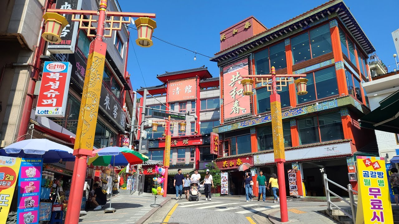 4K Incheon Walking Tour, CHINATOWN | Chinese Cultural Village in Korea ...