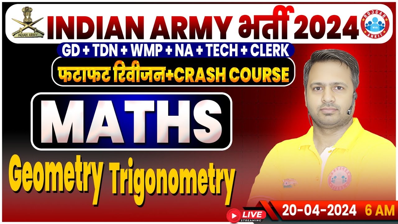 Indian Army 2024, Army GD Maths Revision Class, Army Crash Course ...