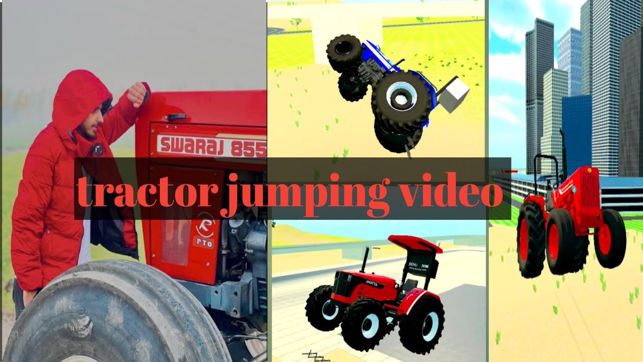 tractor jumping long video - YouTube