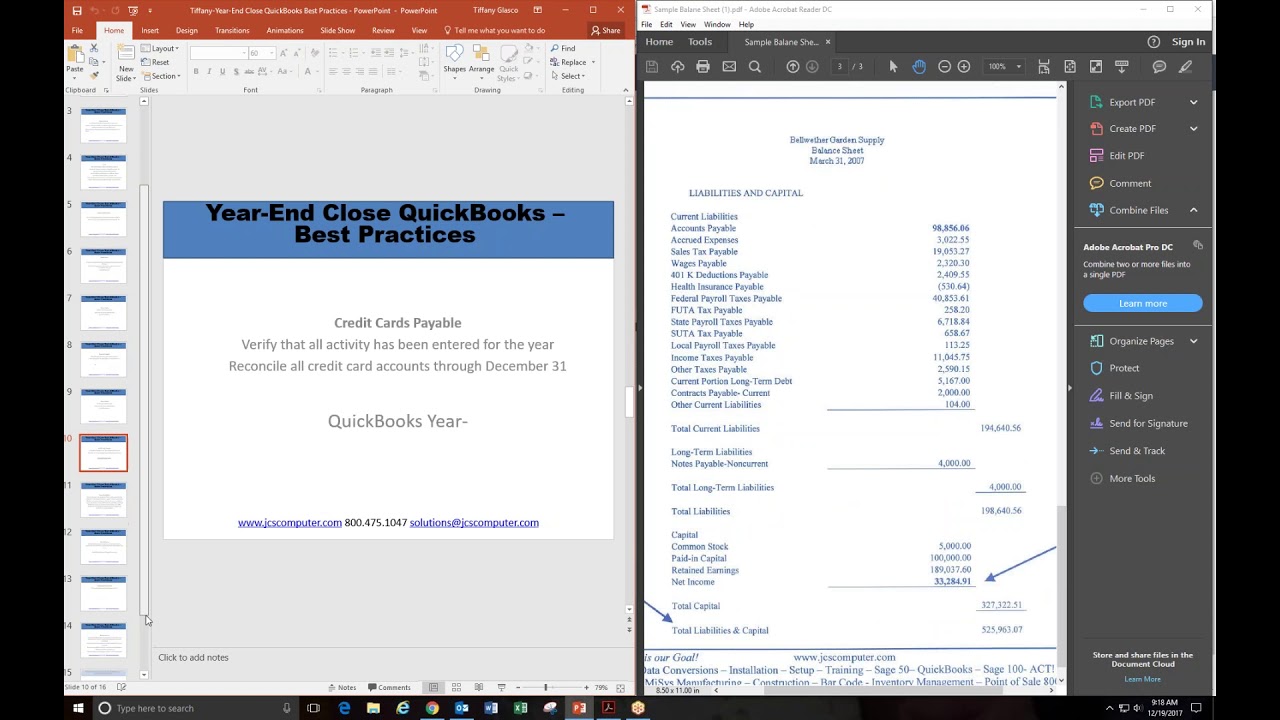 How to close the month and year end in QuickBooks 800.766.6770 - YouTube