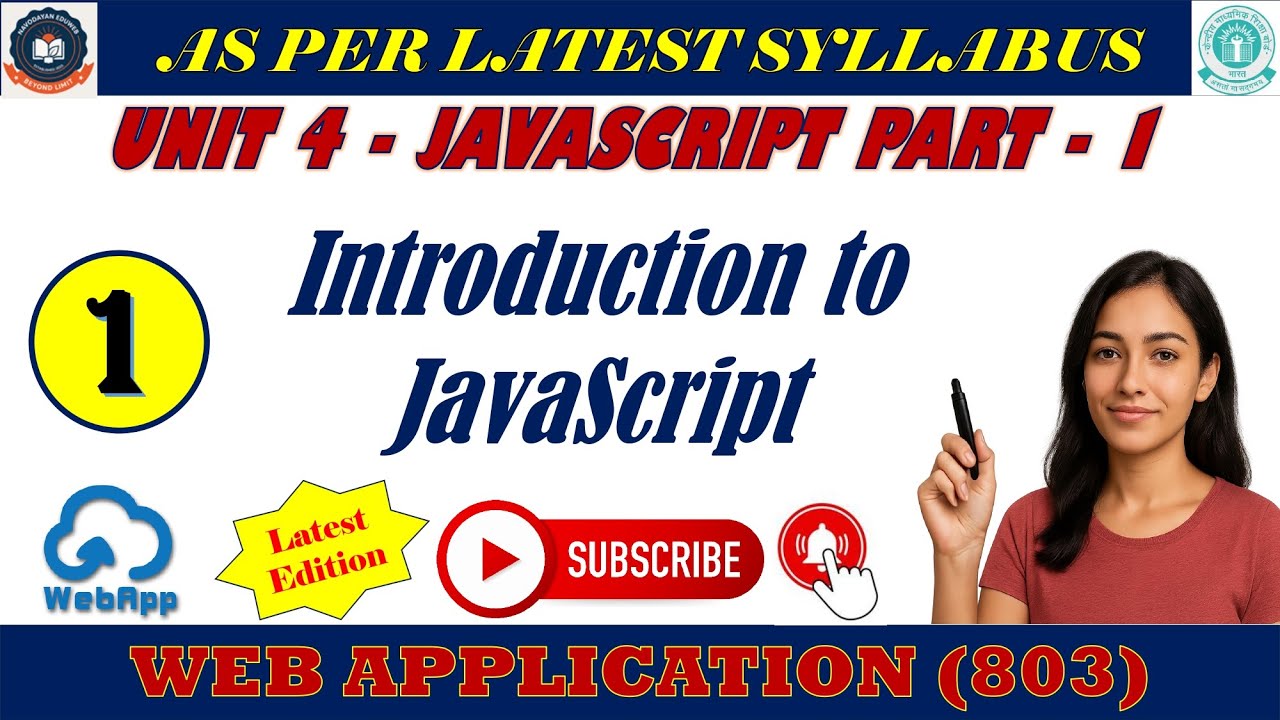 Chapter 4 : JavaScript Part 1 || Introduction to JavaScript ...