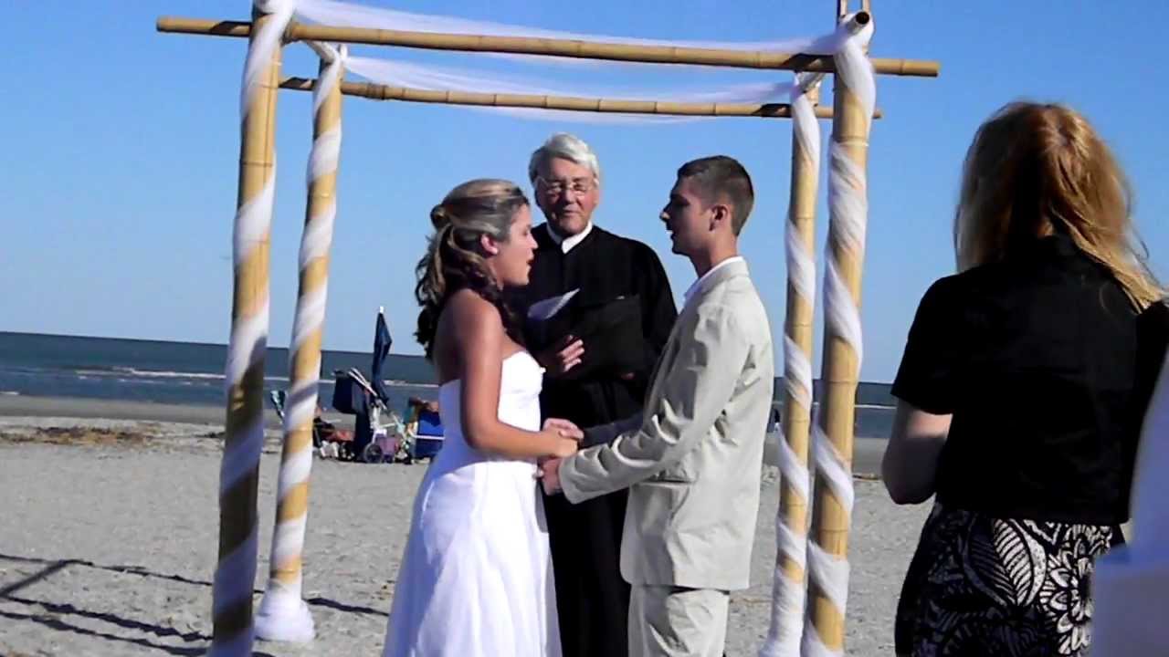Greg and Samantha Roach wedding, Tybee Island, GA - YouTube