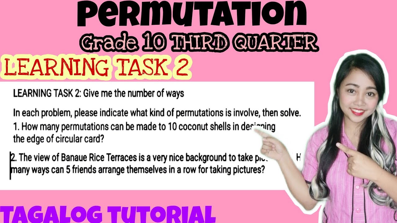 PERMUTATION ( LEAP Learning Task 2 WEEK 1 ) GRADE 10 | TAGALOG TUTORIAL | MATHTV PH - YouTube