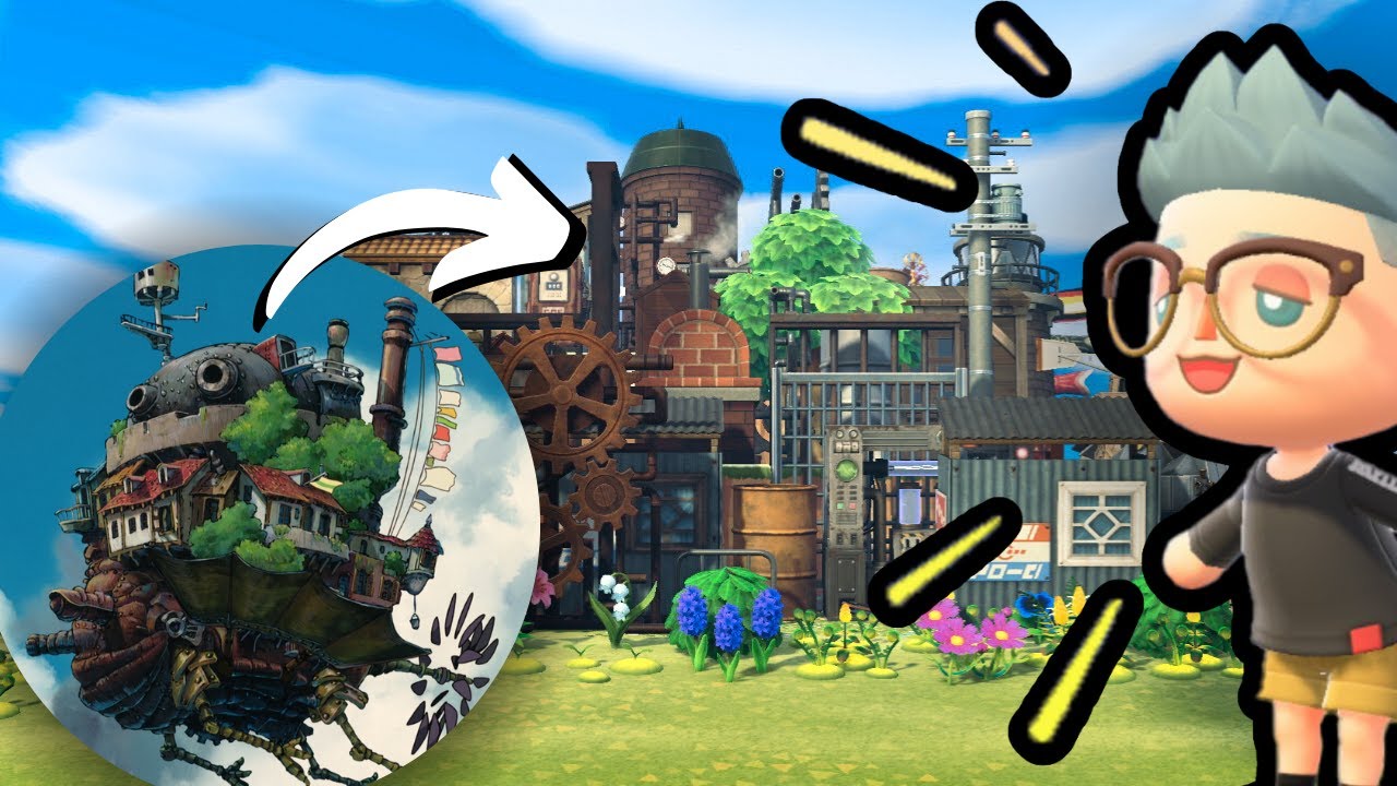 I built Howl's Moving Castle in Animal Crossing - YouTube