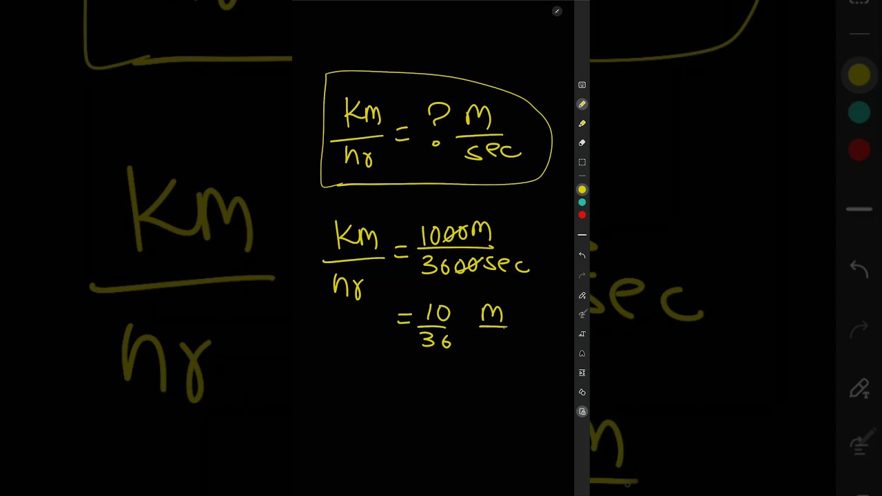 Km hr To M sec Conversion YouTube Km hr To M sec Conversion YouTube
