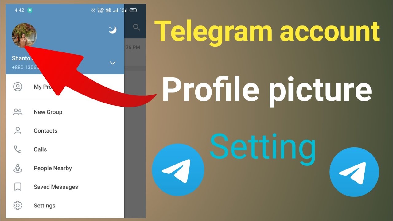 How to set profile photo on telegram ।। How to change profile picture ...