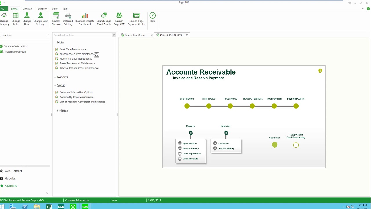 Sage 100c Accounts Receivable Divisions - YouTube