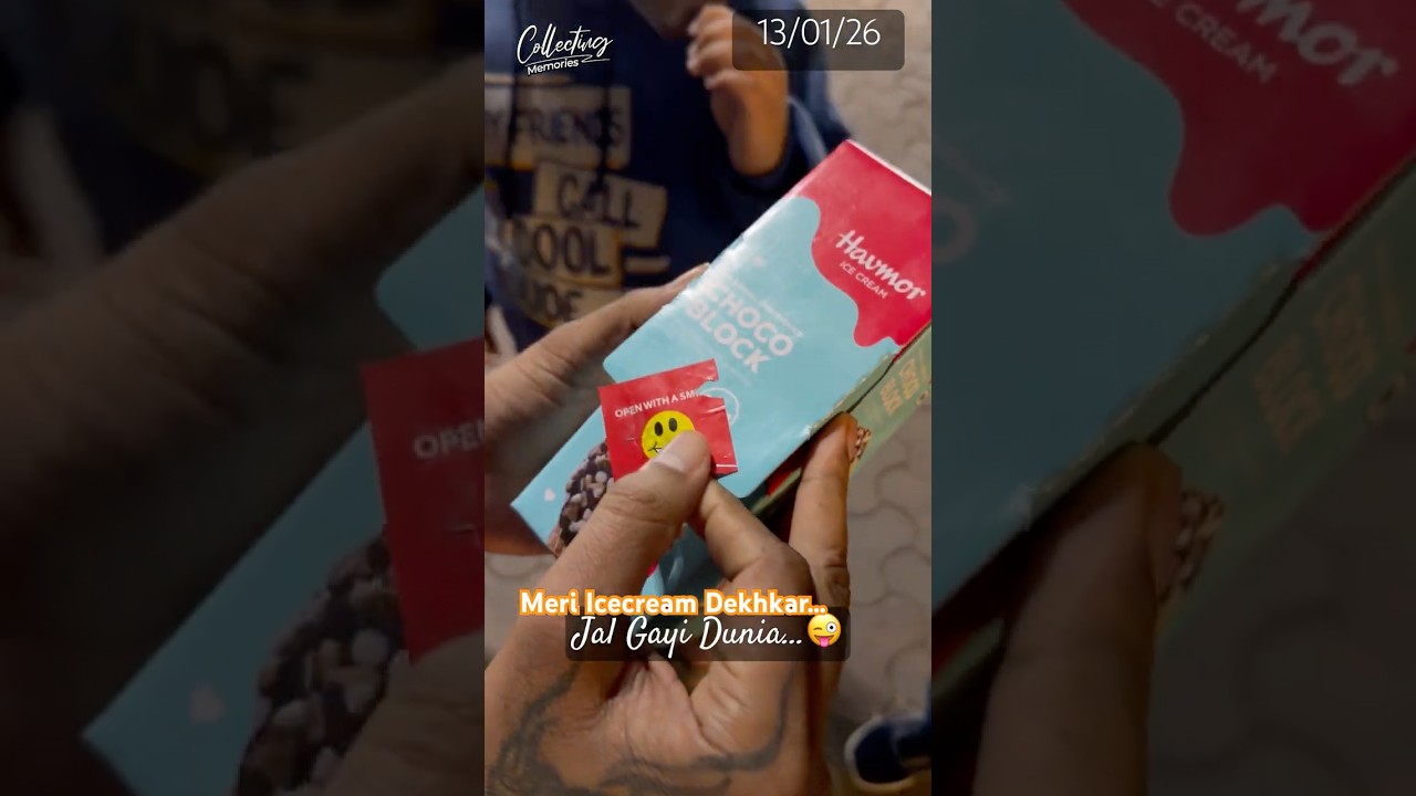 Bacchon ke reaction ne ice cream aur bhi sweet bana di😋Thodi si ...