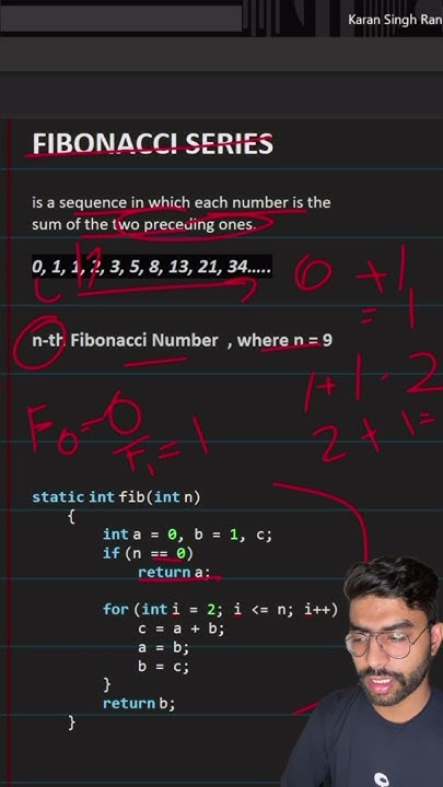 Fibonacci Series Coding Programming Codingproblems Amazoninterview Codinginterview Career 