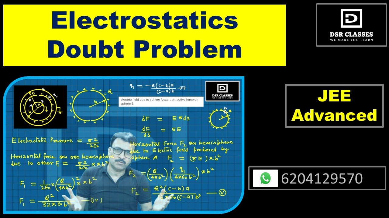 Electrostatics Concentric spherical shells Electrostatic Pressure Doubt Problem - YouTube