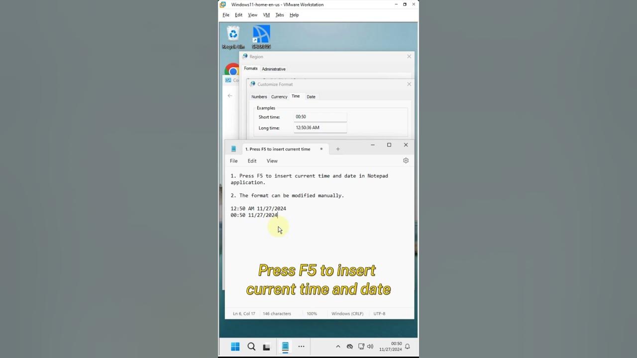 Quickly Insert Current Time and Date in Windows | Notepad #windows #windows11#windows10 - YouTube