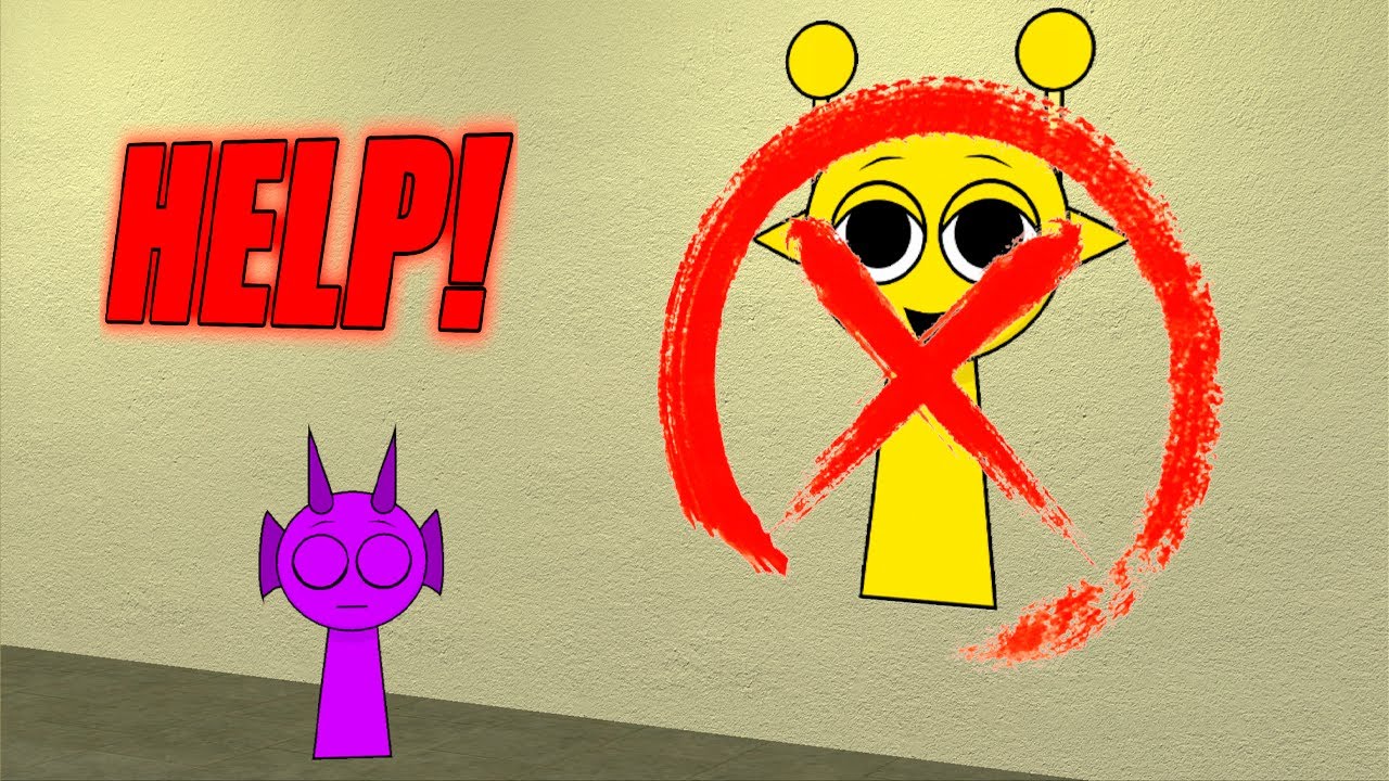 Sprunki baby Durple wants me to help him! - YouTube
