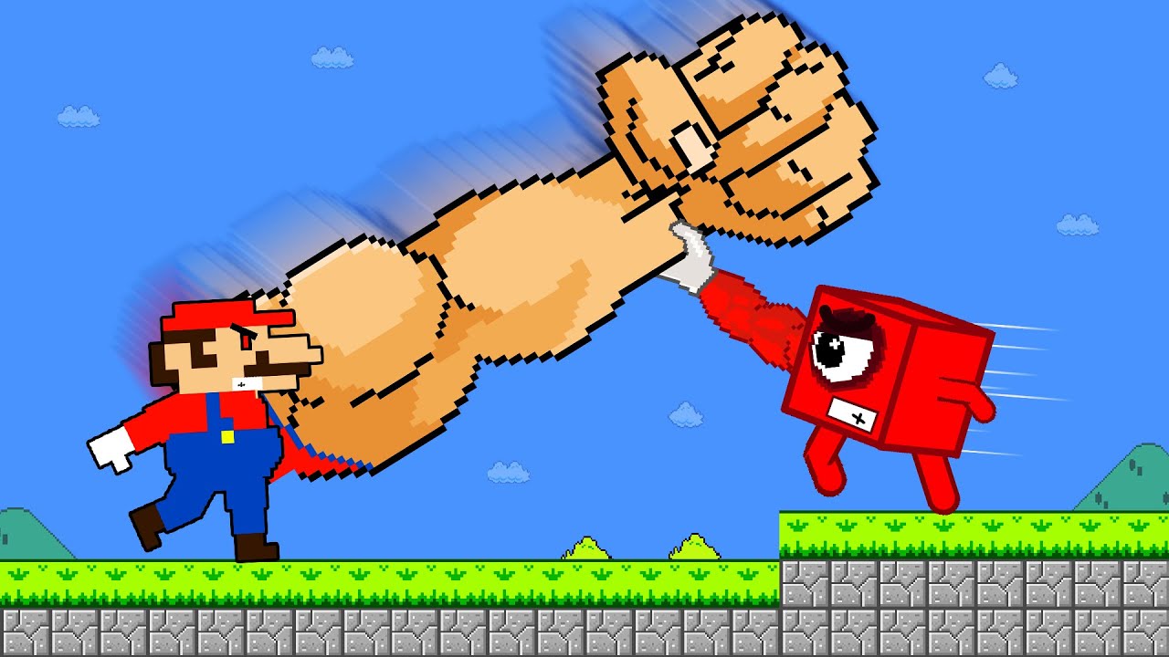 Numberblocks Muscle vs the Giant Super Mario Muscle Maze Mayhem | Game ...