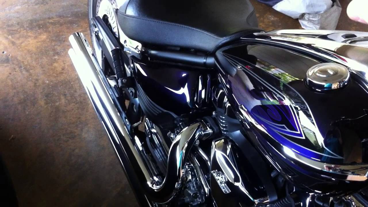 Yamaha Raider with Samson WarLord Cannon Exhaust - YouTube