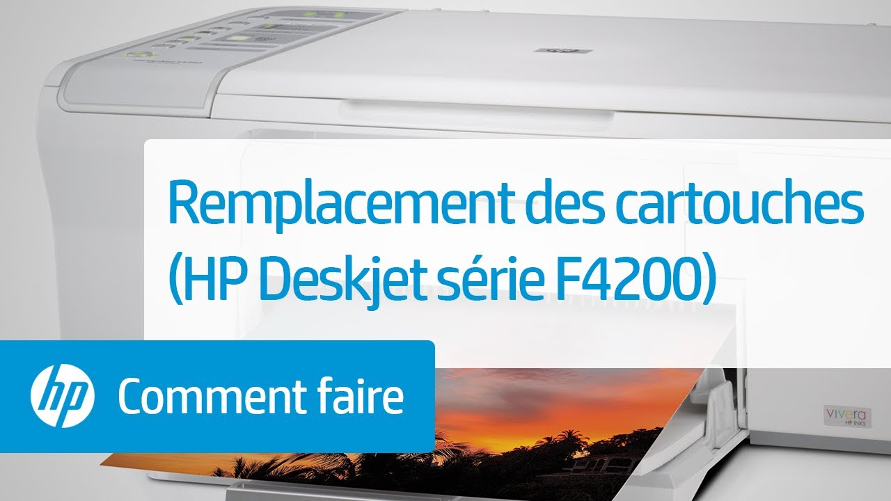 Remplacement des cartouches (HP Deskjet série F4200) - YouTube