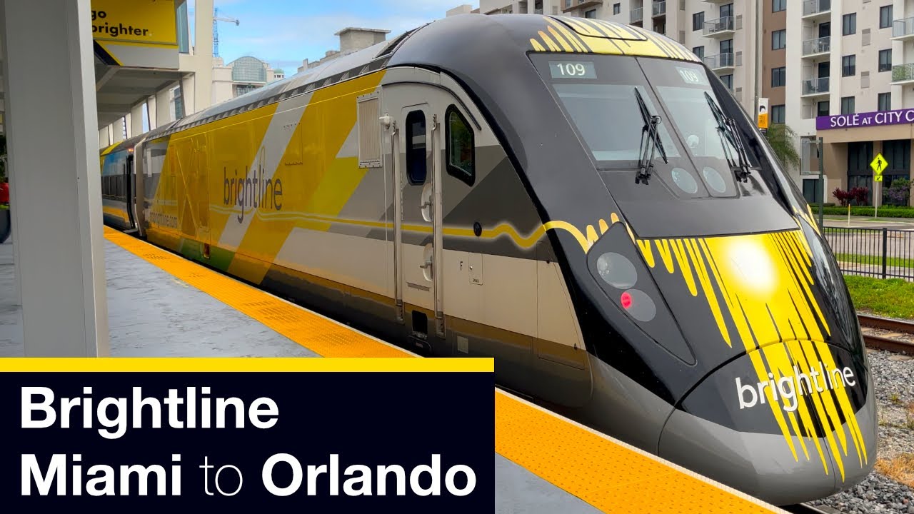 Brightline Florida, Miami to Orlando, Smart Class, BLFX, Bright Orange ...