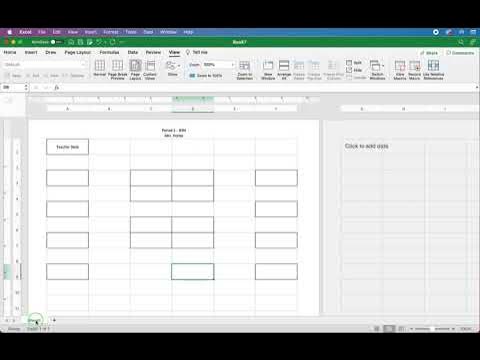 Creating and Saving Seating Charts in Excel - YouTube