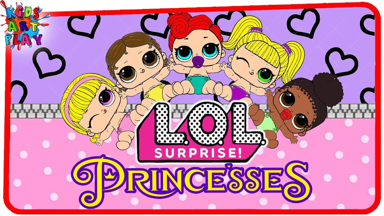 Coloring LOL Dolls As Disney Princesses Babies - Disney Princesses ...