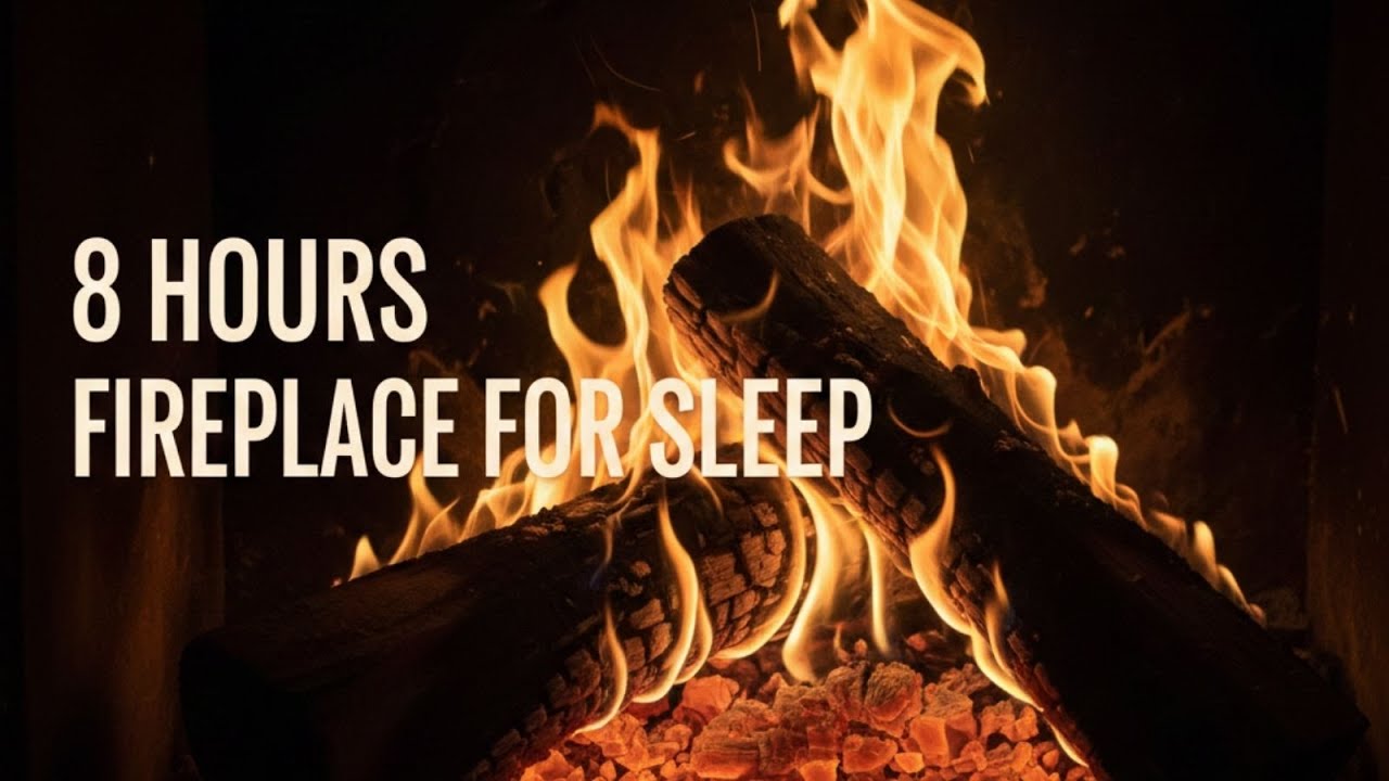8 Hours Fireplace for Sleep 🔥 Deep Relaxation | No Loop | Real Fire ...