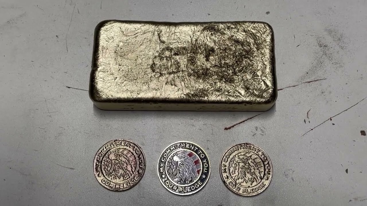 Sand Casting Brass Coins - YouTube