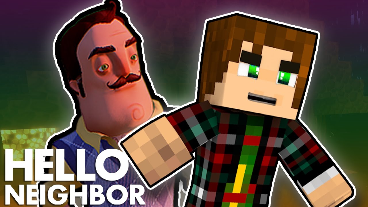 Minecraft Hello Neighbor - Hiding In The Neighbors House (Minecraft ...