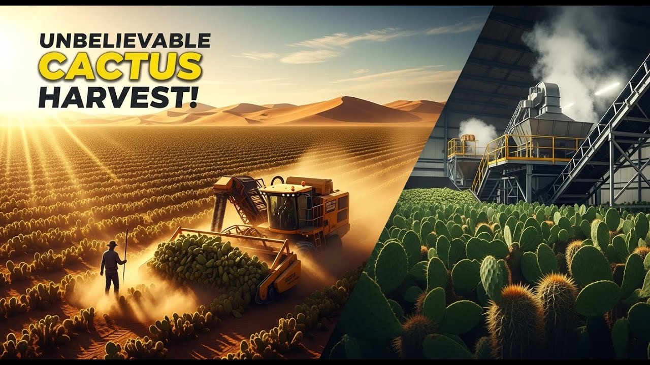 Unbelievable Cactus Harvest! Millions of Tons Processed in Harsh Desert ...
