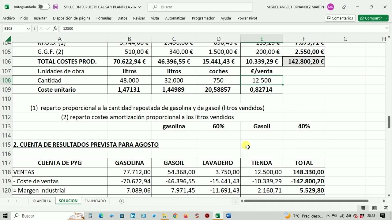 (PARTE 2) EJERCICIO CONTABILIDAD PRESUPUESTARIA. GASOLINERA. - YouTube