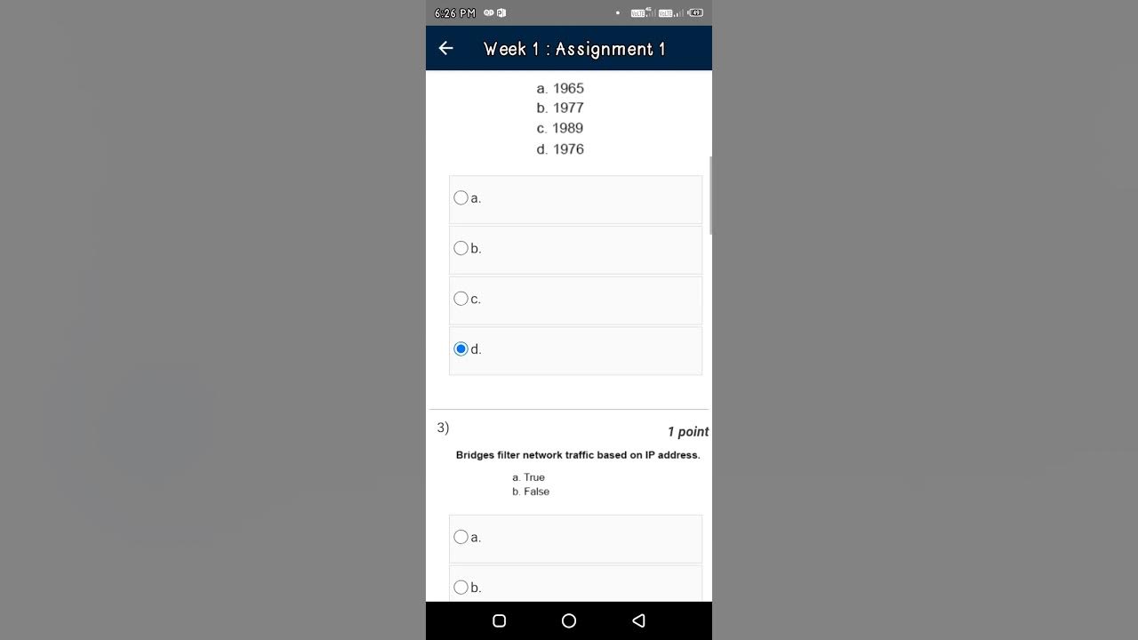 Computer Networks And Internet Protocol assignment week 1 answers | Nptel assignment week 1 ...