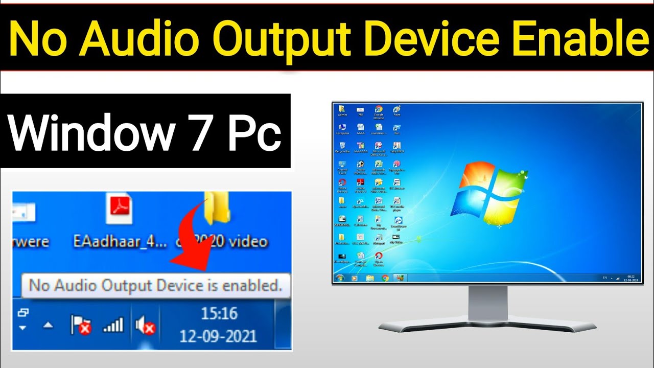 No Audio Output Device Is Installed Windows 7 | Computer No Audio ...