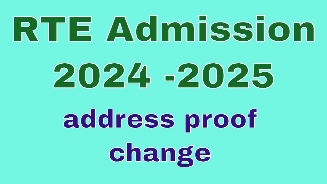 RTE Admission 2024, How to apply for RTE Admission 2024-25 Tamil Nadu ...
