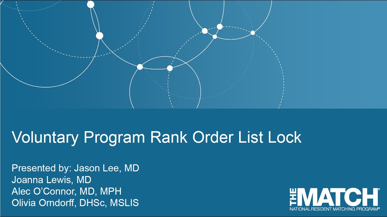 2026 Voluntary Program Rank Order List Lock Pilot Webinar - YouTube