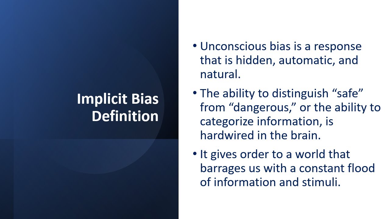 Implicit Bias - YouTube