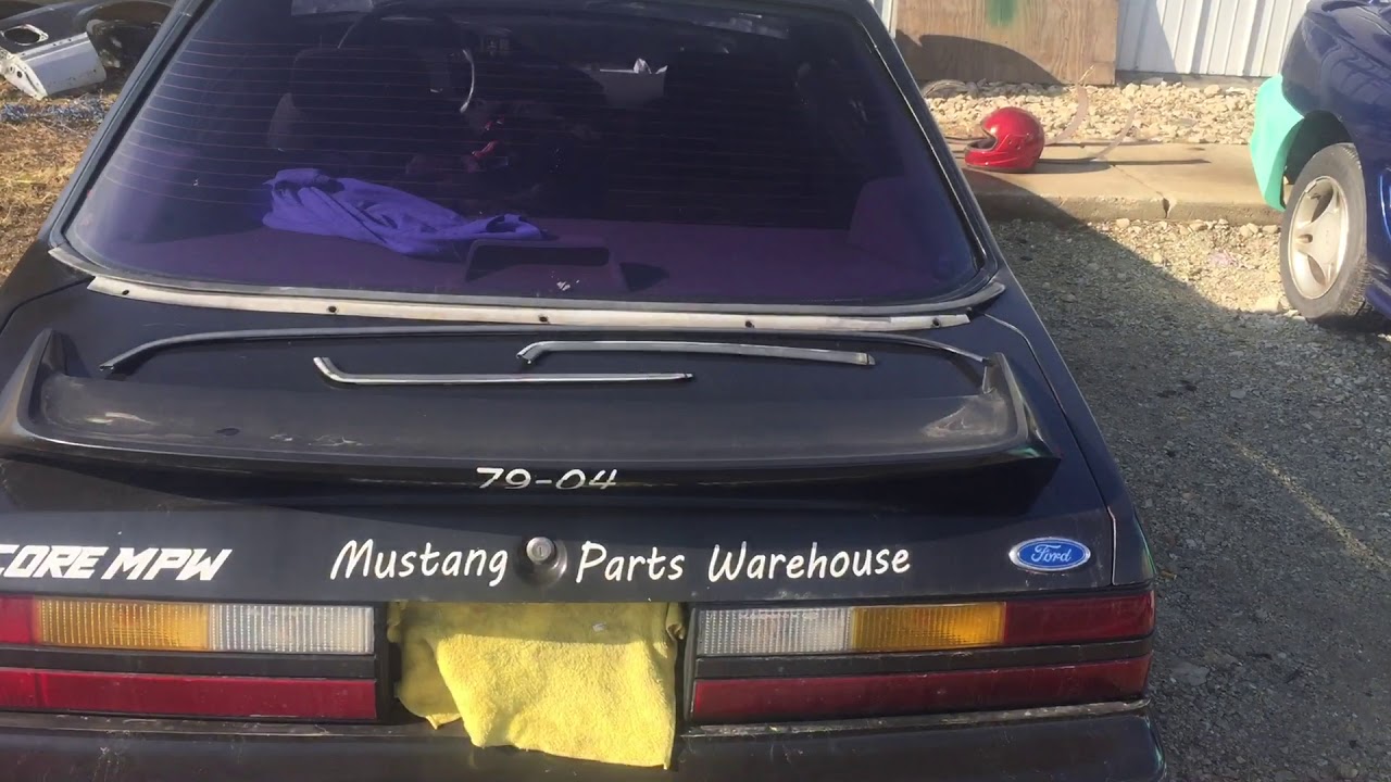 1979-1993 Ford Mustang LX Coupe Rear Window Glass Trim Notchback ...
