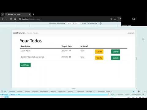 Java Todo WebApk using Spring Framework and Spring Boot - YouTube