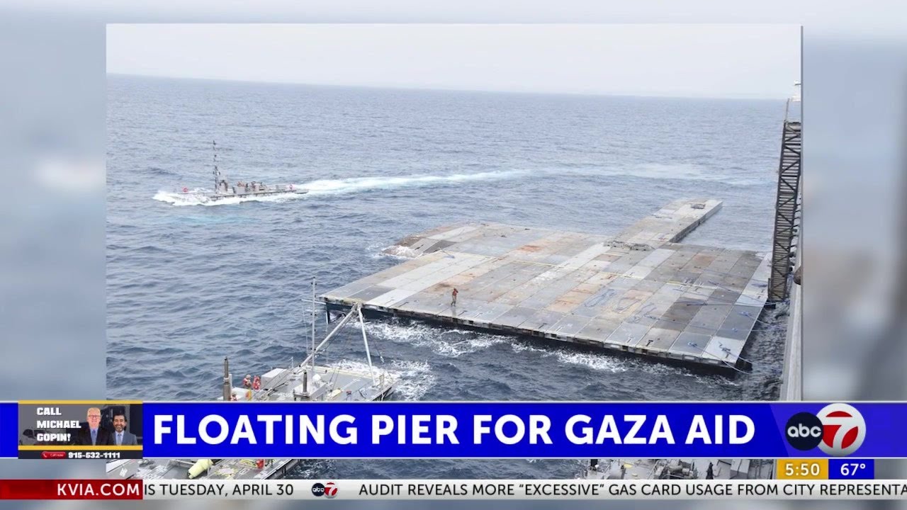 Images show US military building floating pier off Gaza. Pentagon says ...