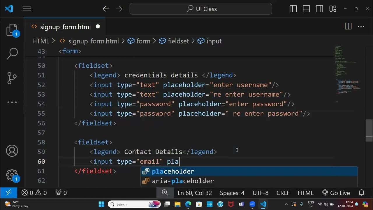 HTML - Signup | Form - YouTube