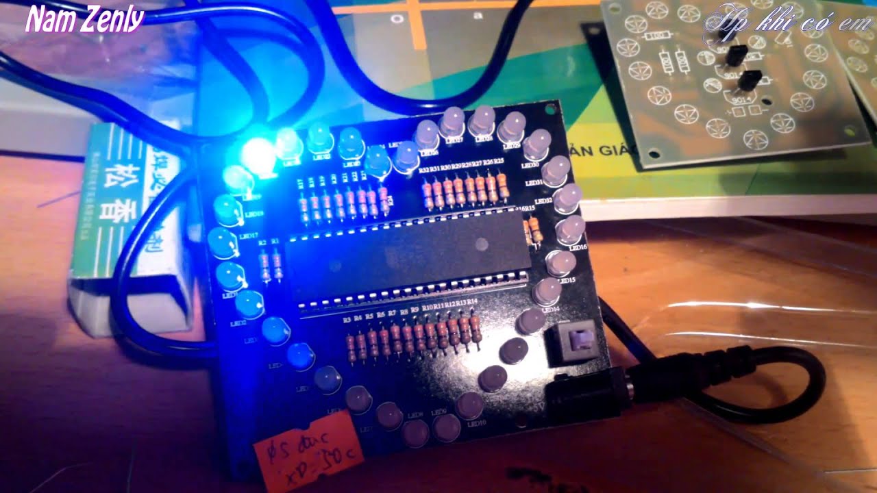 Mạch Led trái tim 32 LED sử dụng IC 89s52 ...Full 50 hiệu ứng. - YouTube