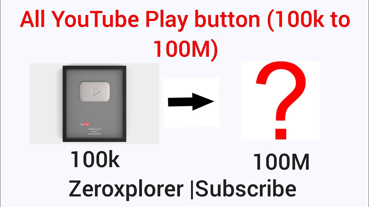 All YouTube play buttons(100k to 100M)|MrTechQ - YouTube