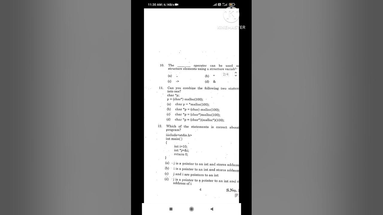 Program solving through C question paper - YouTube
